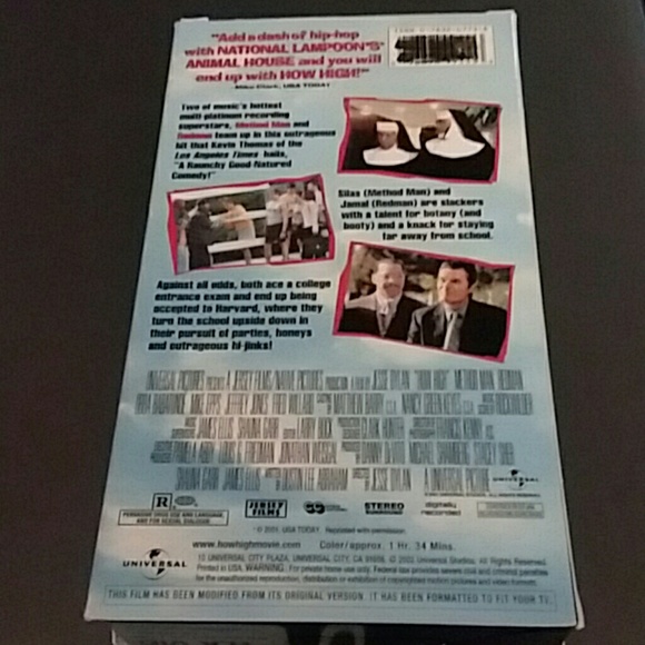 HOW HIGH VHS | Other | Used How High Movie Vhs Tape | Poshmark
